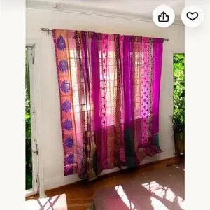 Handmade | Accents | Boho Purple Patchwork Curtain Panel Home Accents ...